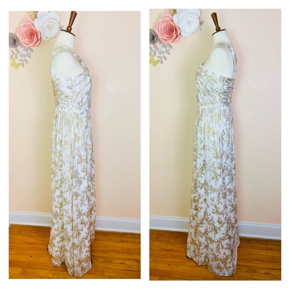 Rachel Zoe | Dresses | New Rachel Zoe Bella Metallic Floral Maxi Gown ...